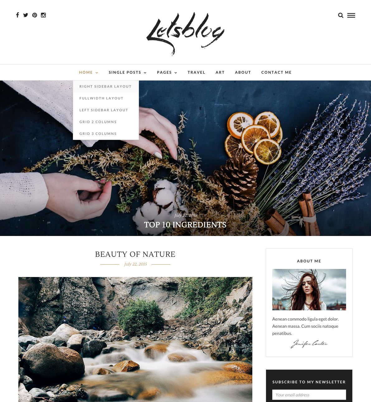 10+ Slider and Blog Layouts | The Beauty Librarian